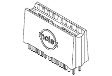 12.90mm Pitch EXTreme PowerEdge Connector, 4 Segments, 4.50mm Tail Length, Through Hole, Mates to 1.57mm Thick Card Edge or Bus Bar Tab