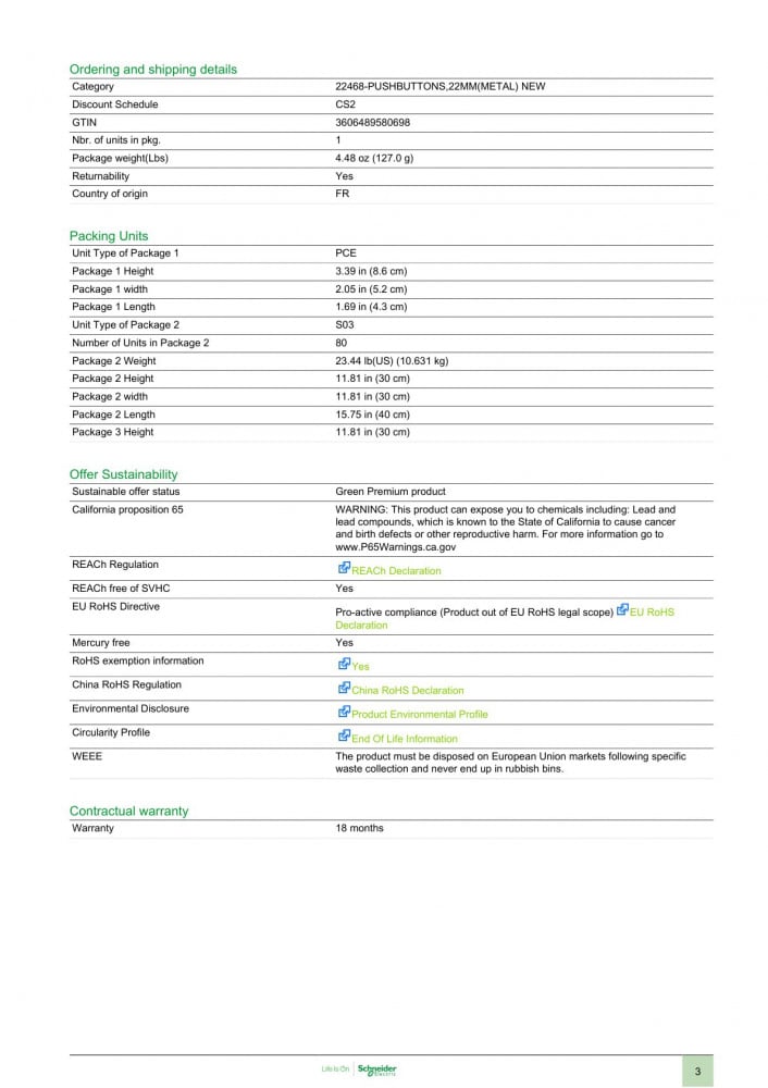 XB4FW34B5 technical document page 3