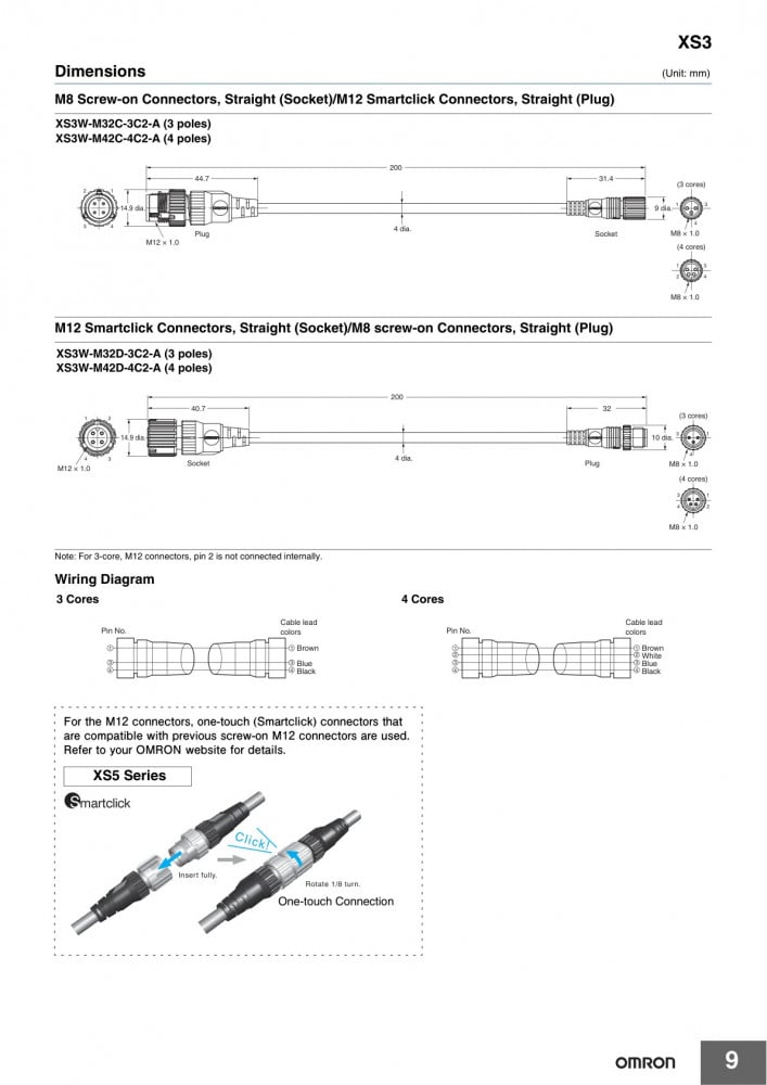 OMRON XS3 documentation page 9