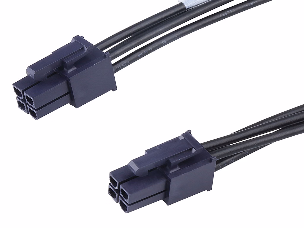 CLIK-Mate-to-CLIK-Mate Off-the-Shelf (OTS) Cable Assembly, 1.25mm Pitch, Single Row, 600.00mm Length, 4 Circuits, White