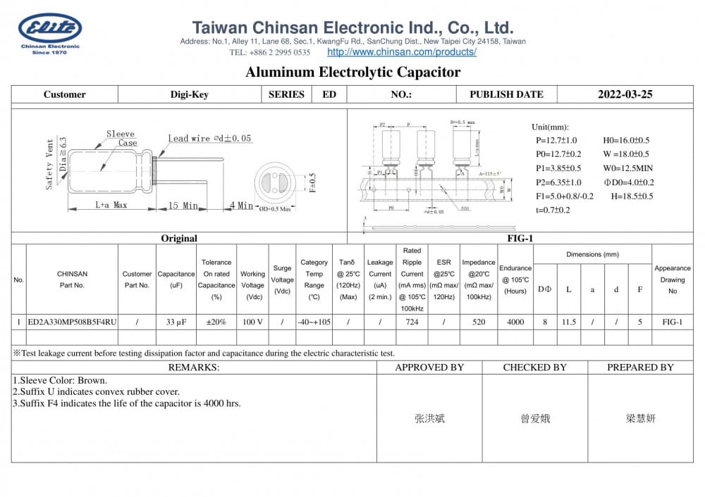 Chinsan ED datasheet page 8