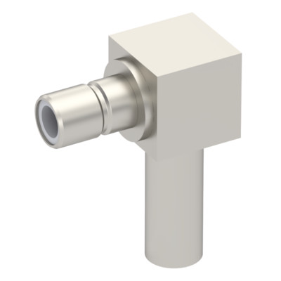 SMB / RIGHT ANGLE JACK MALE CRIMP TYPE FOR 2.6/50 D CABLE NICKEL for sale