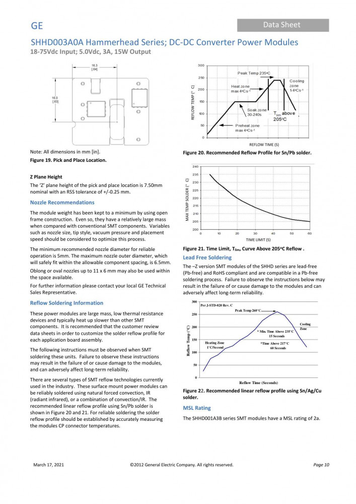 SHHD003A0A4Z datasheet page 10