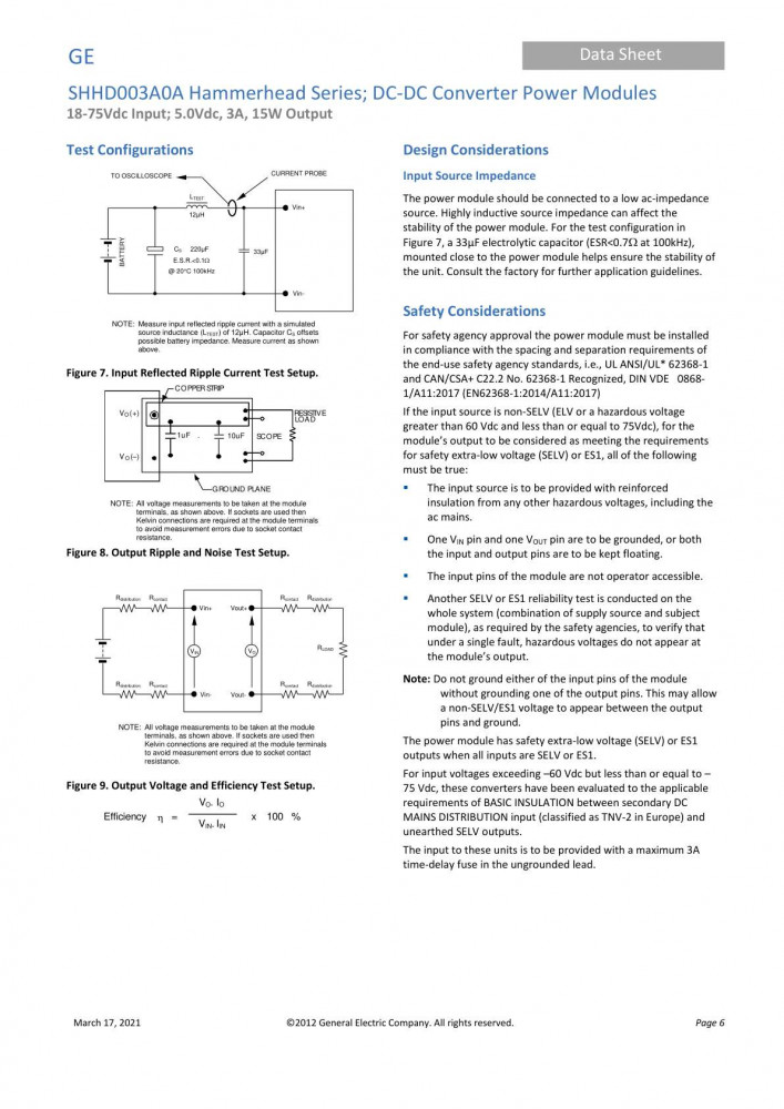 SHHD003A0A4Z datasheet page 6
