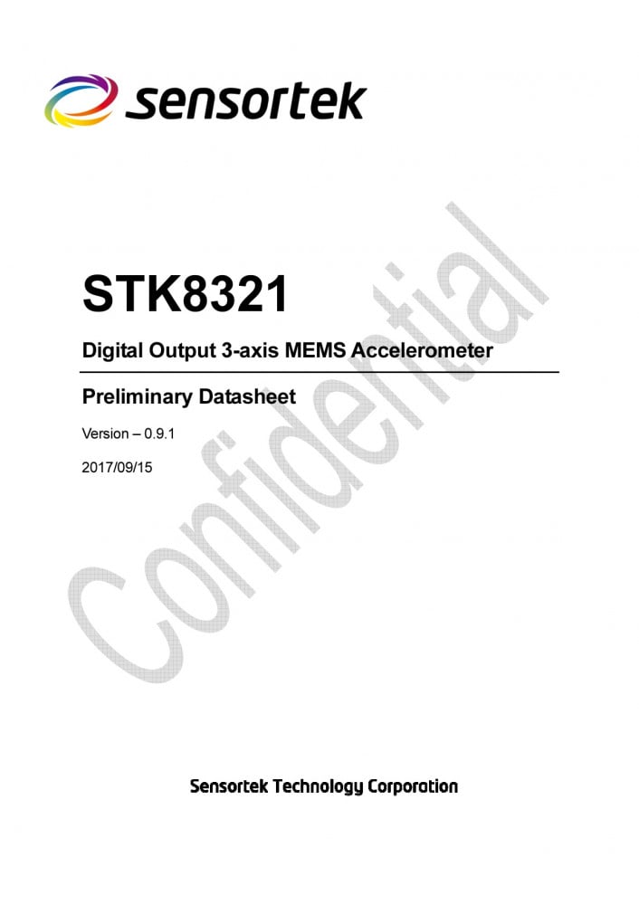 STK8321 datasheet page 1