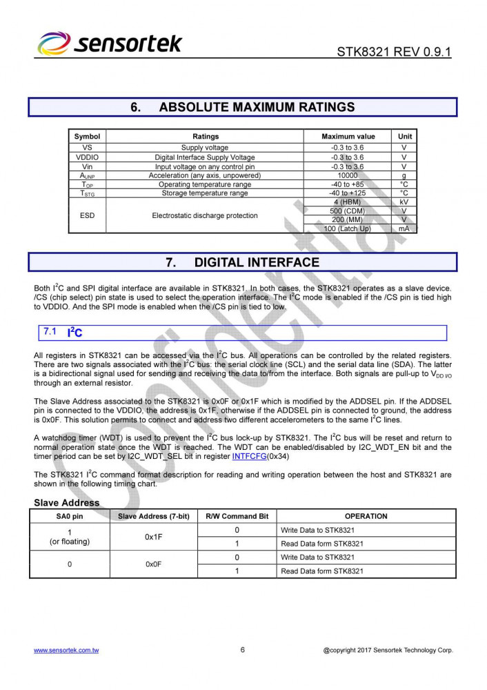 STK8321 datasheet page 7