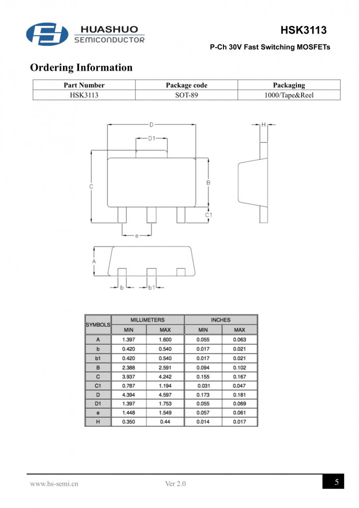 HSK3113 technical document page 5