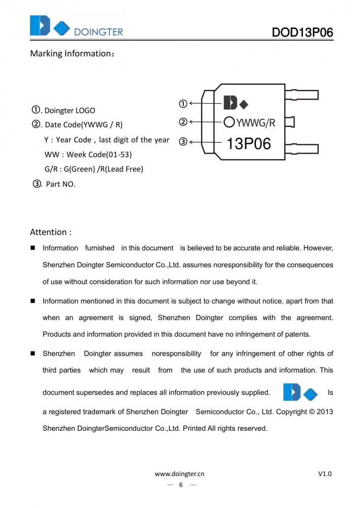 DOD13P06 datasheet page 6