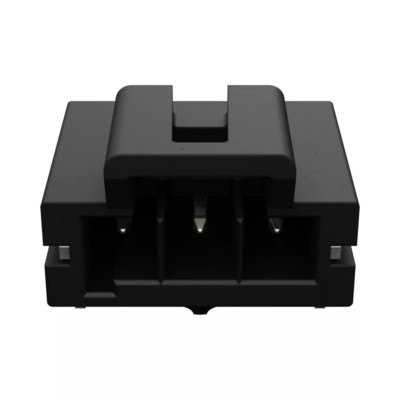 Ultra-Fit Right-Angle Header with Solder Nail, 3.50mm Pitch, Single Row, 3 Circuits, Tin (Sn) Plating, Black, Glow-Wire Capable, Embossed Tape on Reel for sale