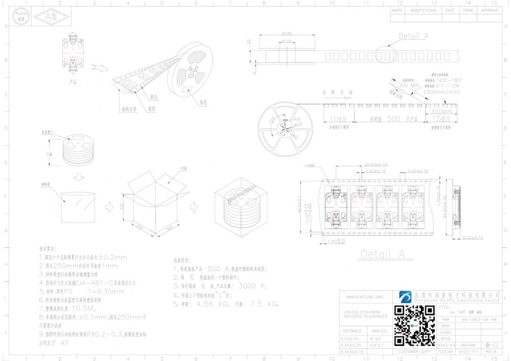 BS-0603-SA-4W manufacturer drawing page 2