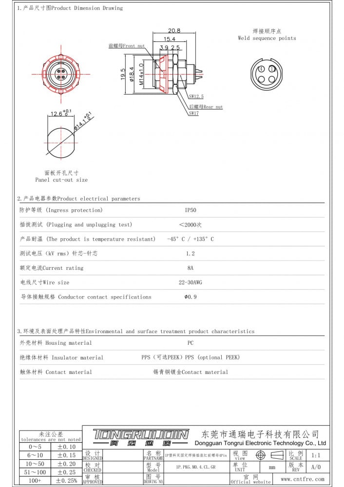 1P.PKG.M0.4.CL.GR technical drawing