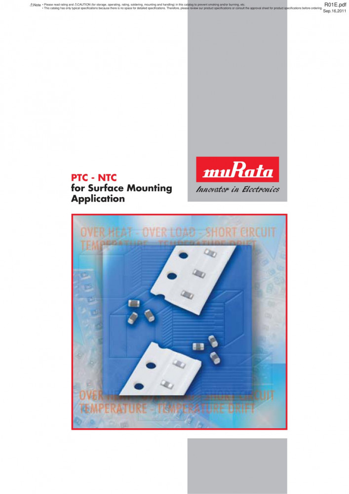 Murata thermistor document page 1