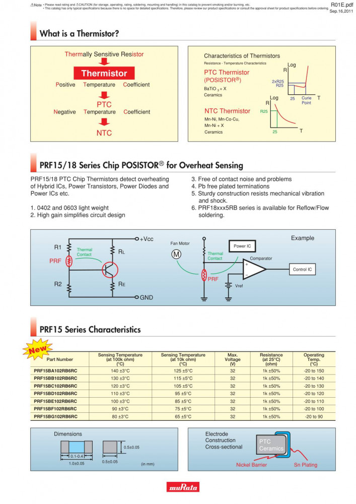 Murata thermistor document page 2