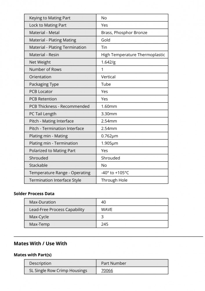 MOLEX 705410078 product document preview, page 3