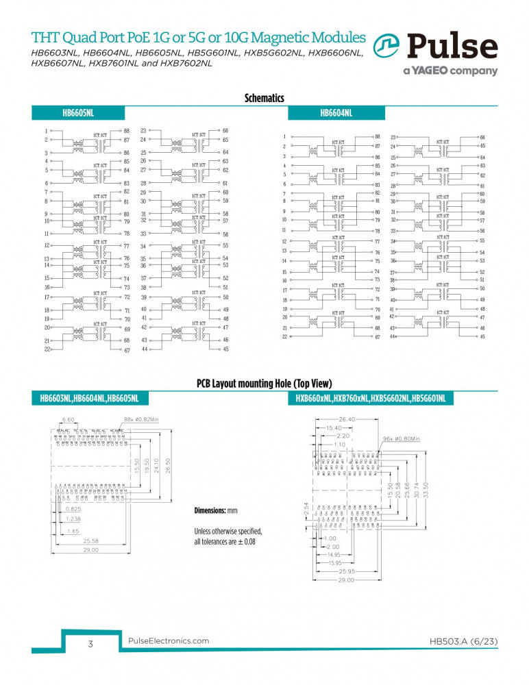 PULSE T4PH04RT technical document page 3