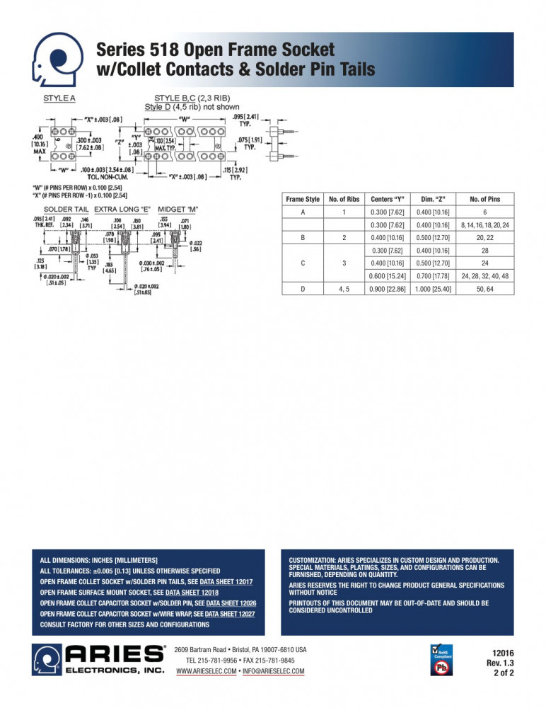 Aries 12016 technical document page 2