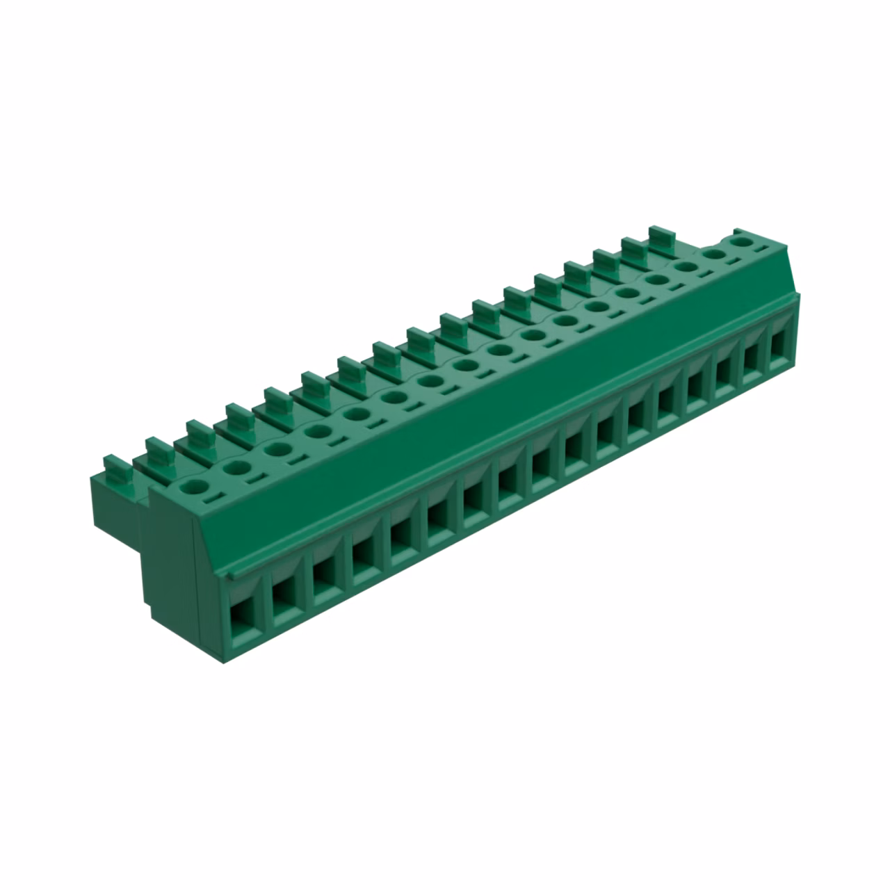 3.81mm Pitch Eurostyle Horizontal Plug, Green Housing, Gold (Au) Plated,  17 Circuits for sale
