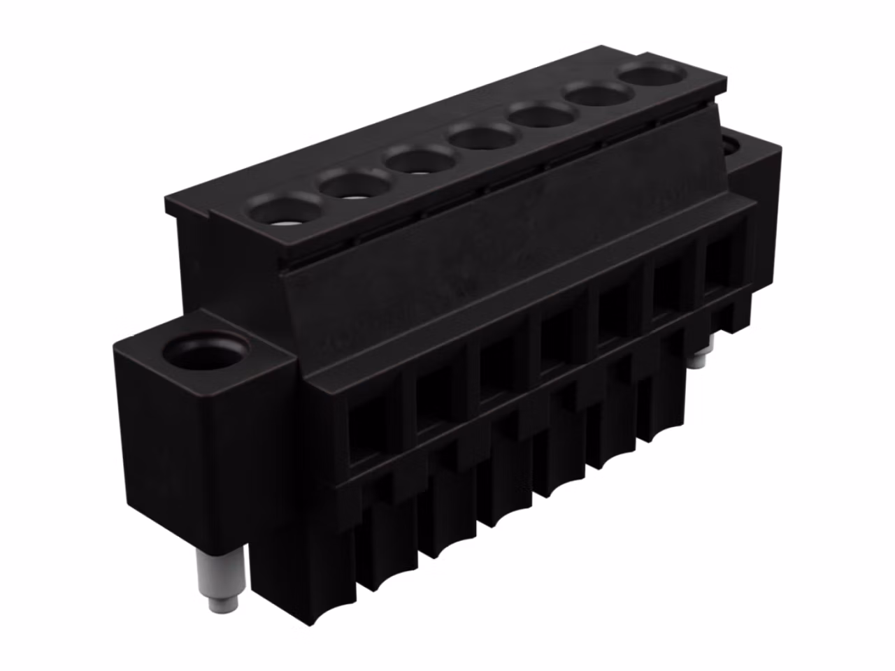 3.81mm Pitch Eurostyle Vertical Plug, with Retention Screws and Reverse Imprinting, Rear Wire Entry, Black, 7 Circuits for sale