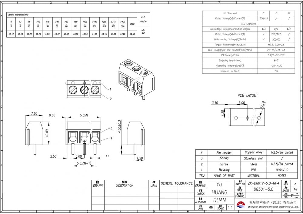 Megastar ZX-DG01V-5.0-2P4 technical document preview