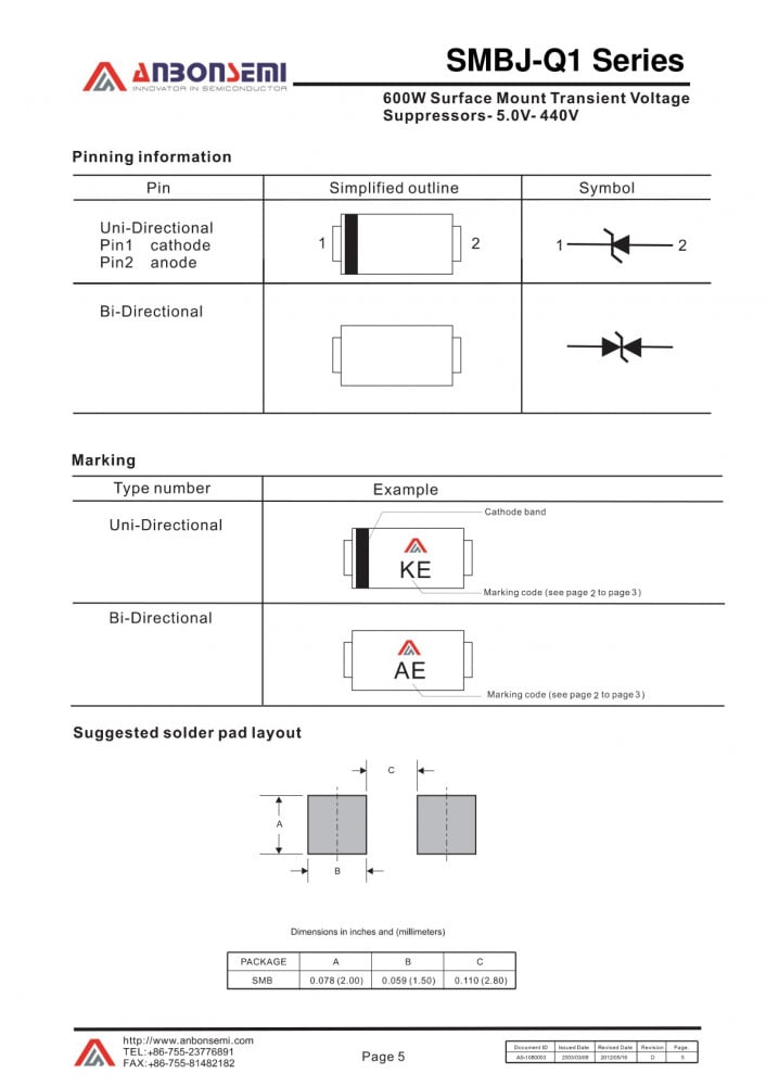 SMBJ20CA-Q1 datasheet page 5