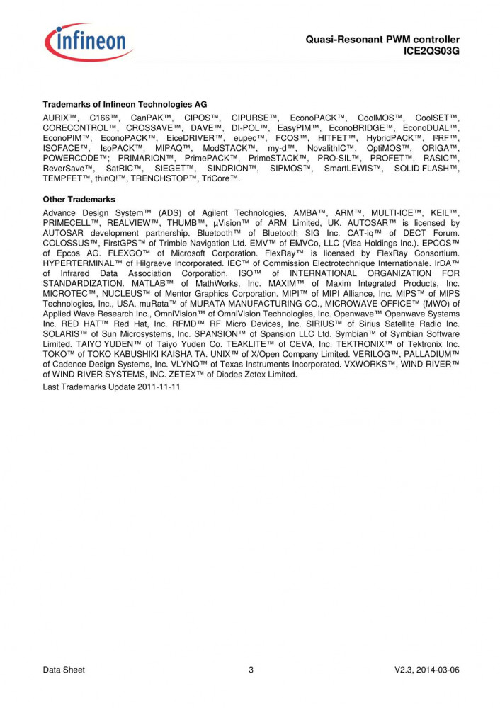 ICE2QS03G datasheet page 3