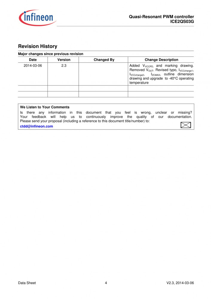 ICE2QS03G datasheet page 4