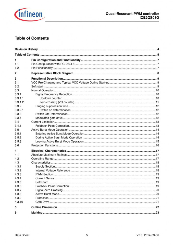 ICE2QS03G datasheet page 5