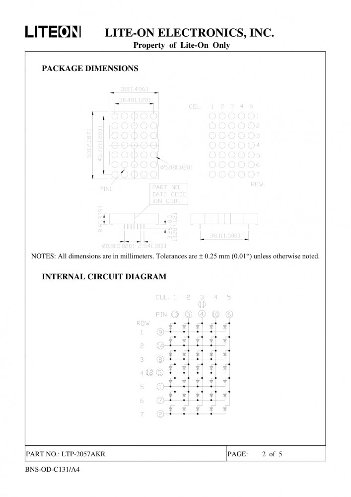 LTP-2057AKR datasheet page 3