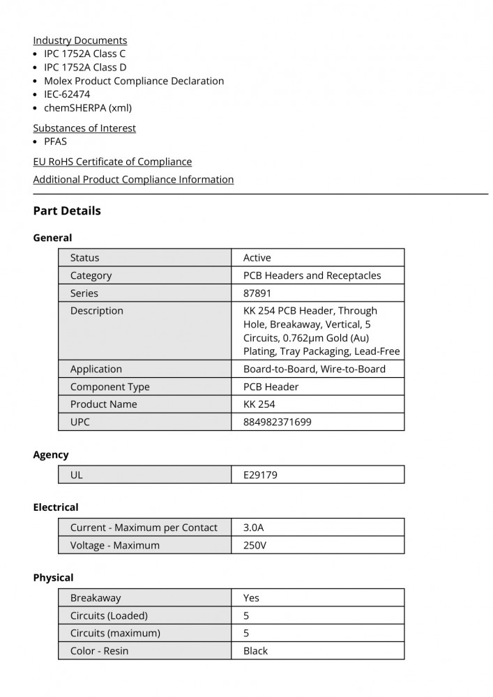 Technical document page 2 for product 878910515