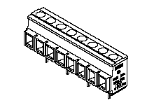8.00mm Beau Eurostyle Fixed Mount PCB Terminal Block, High Voltage 12 Circuits