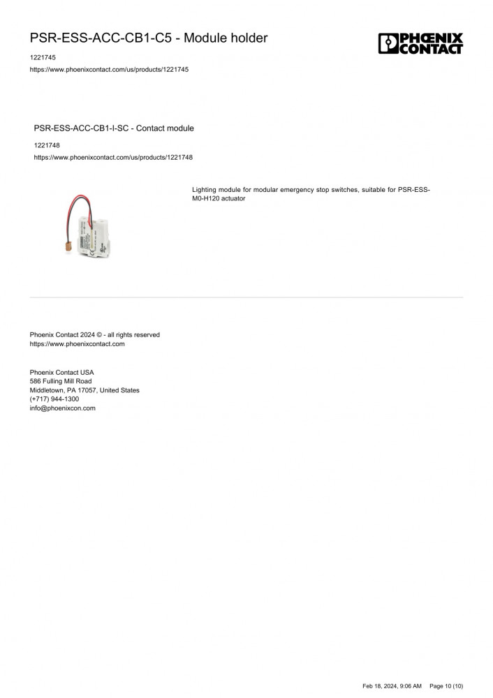 Phoenix Contact 1221745 product document page 10