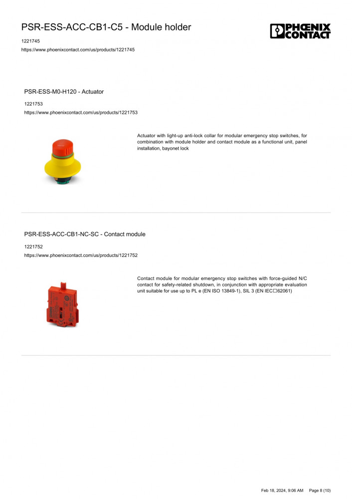Phoenix Contact 1221745 product document page 8
