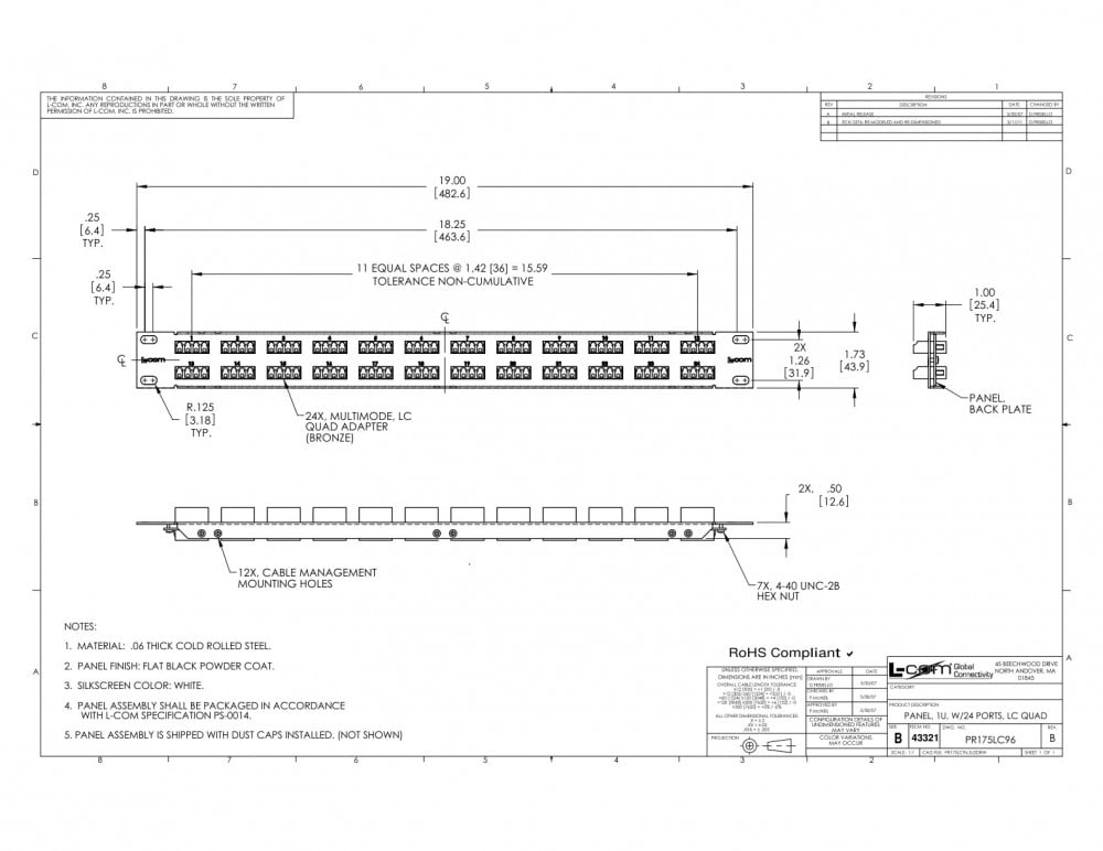 PR175LC96 technical document page