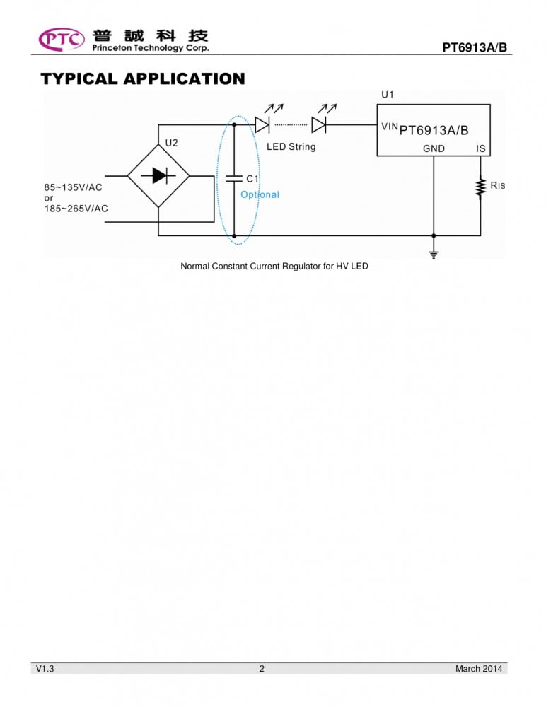 PT6913B-TP datasheet page 2