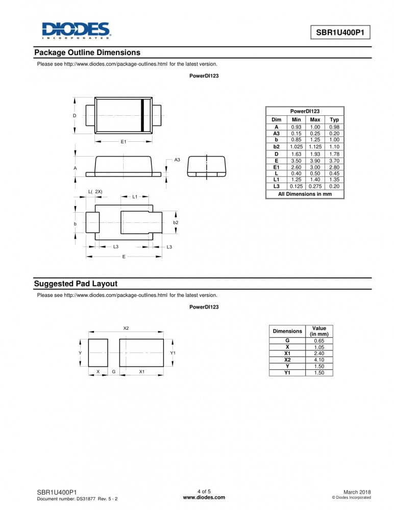 SBR1U400P1-7 datasheet page 4