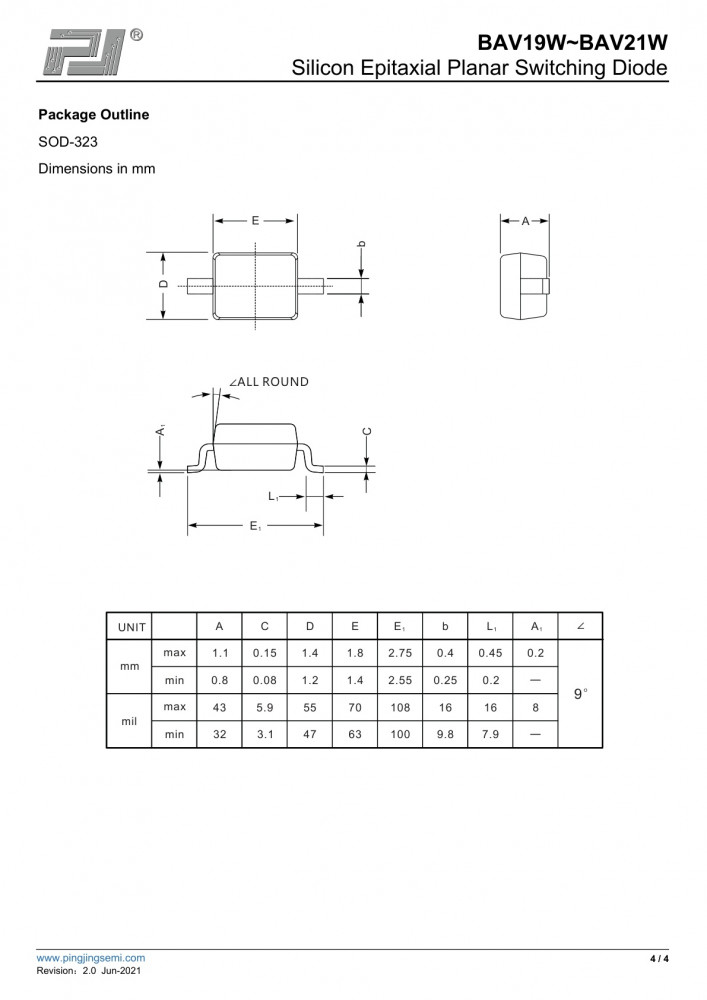 BAV20WS technical document page 4