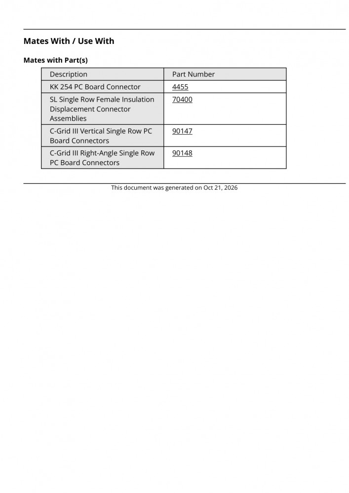 MOLEX 878910604 technical document preview, page 4