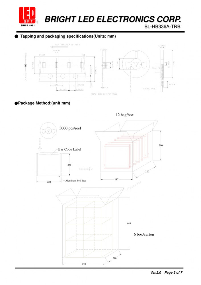 BL-HB336A-TRB datasheet page 3