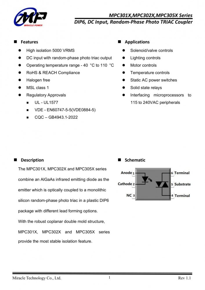 MPC3053 datasheet page 1
