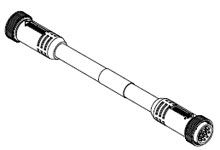 Mini-Change C-Size Double-Ended Cordset, 10 Poles, Male (Straight) to Female (Straight), 16 AWG, Yellow PVC Cable, 6.10m (20.0') Length for sale