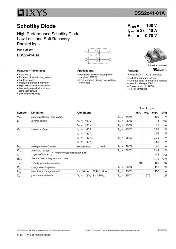 DSS2X41-01A datasheet page 1