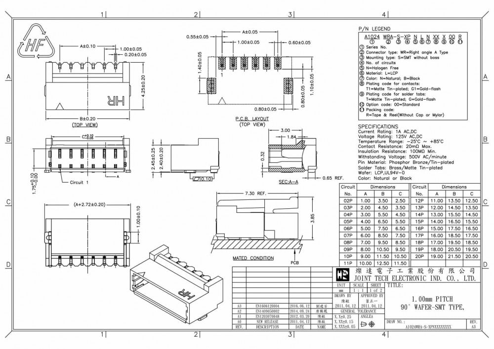 A1024WRA-S-05PNLNT1T00R technical document preview