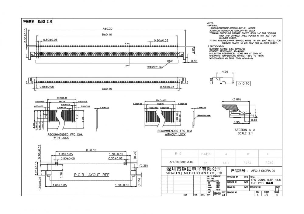 AFC18-S80FIA-00 technical document page