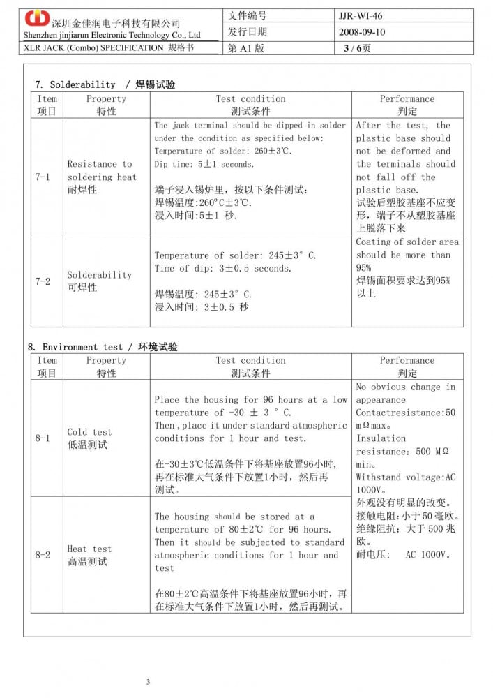 XLR-19-6P technical document page 4