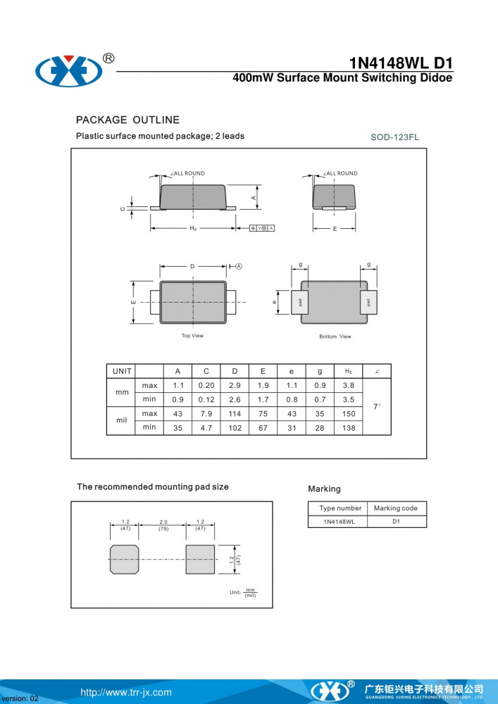 1N4148WL D1 datasheet page 3