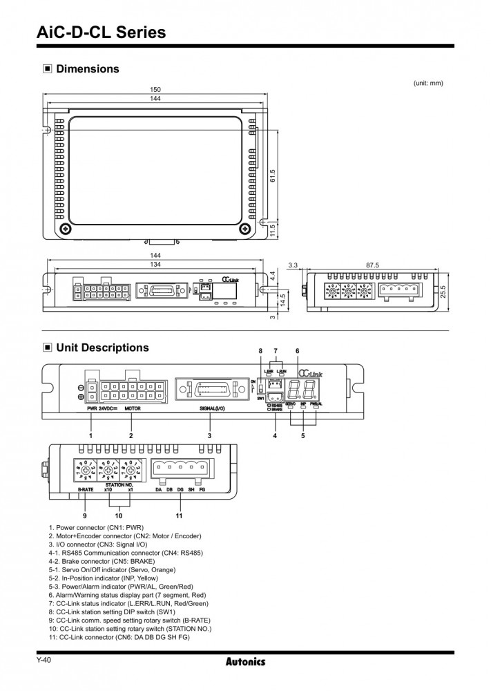 AiC-CL Series technical document page 4