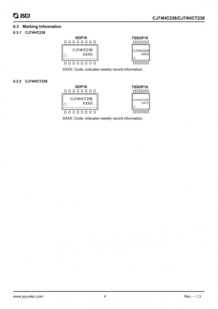 CJ74HC238 datasheet page 4