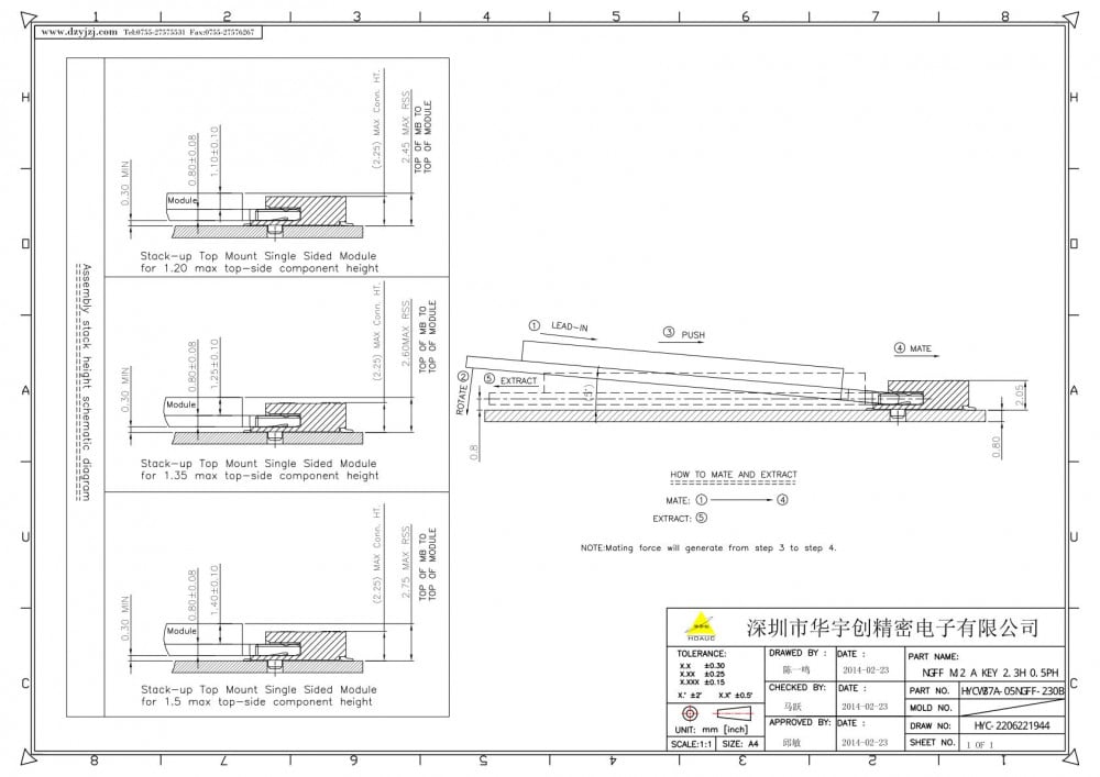 HOAUC HYCW37A-05NGFF-230B drawing page 2
