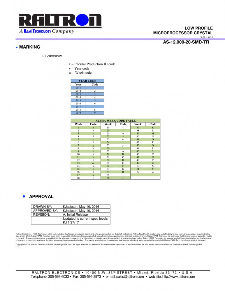Raltron AS-12.000-20-SMD-TR datasheet page 3