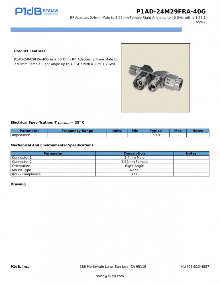 P1AD-24M29FRA-40G documentation page 1